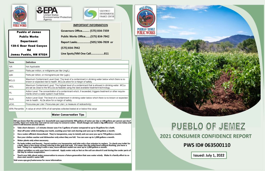 CCR Report – Pueblo of Jemez